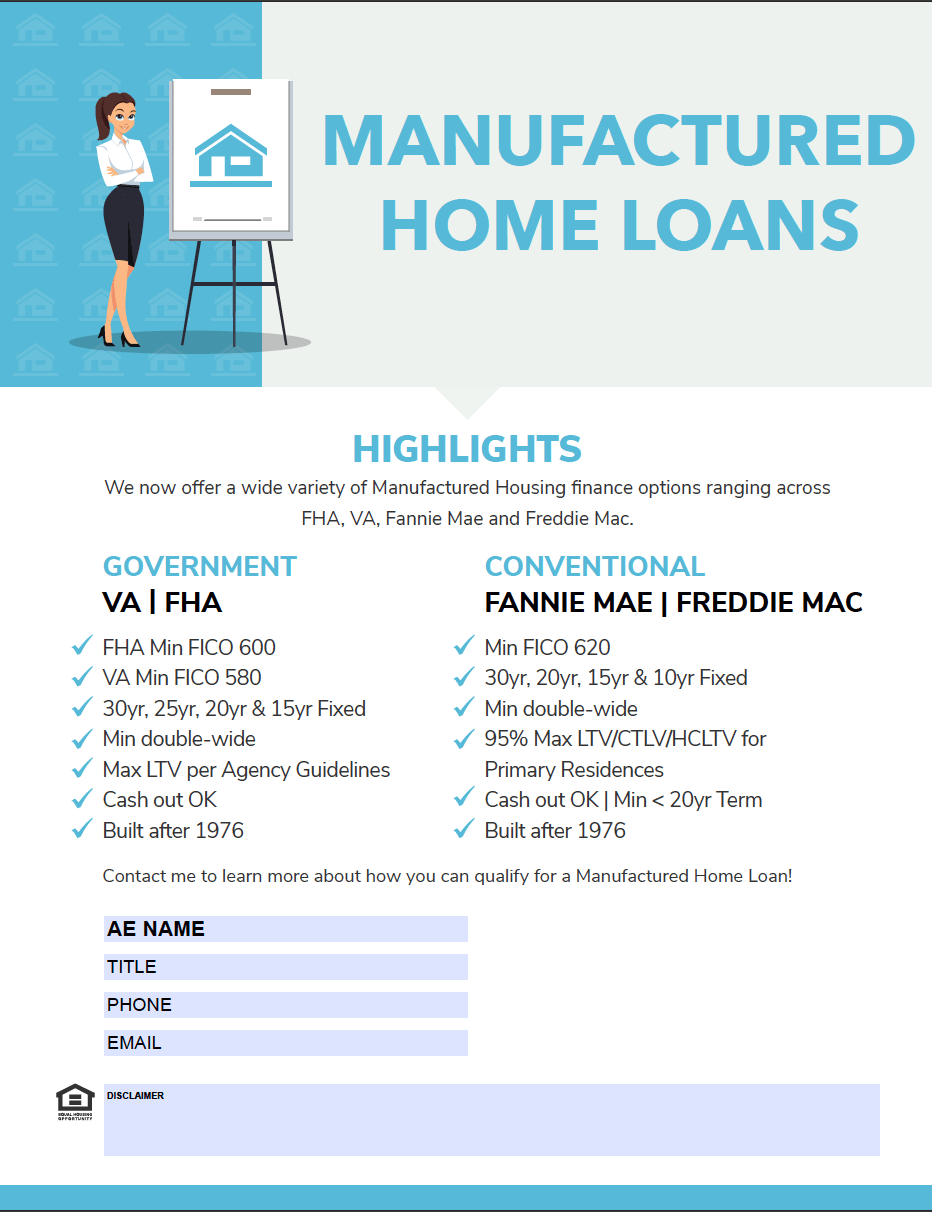 MANUFACTURED HOMES – Nations Direct Mortgage